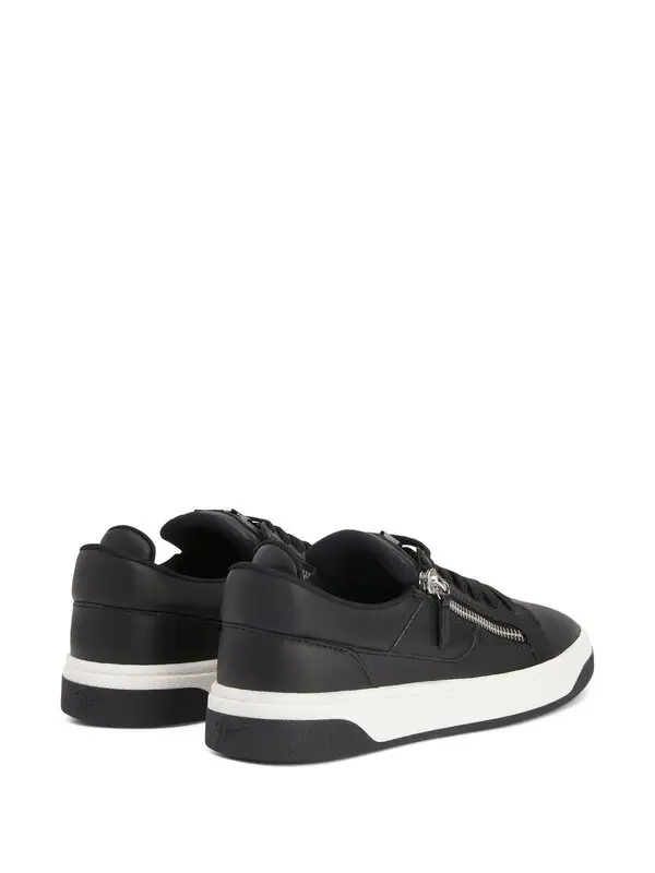 GIUSEPPE ZANOTTI Gz94 Double-zip Low-top Sneakers - Black