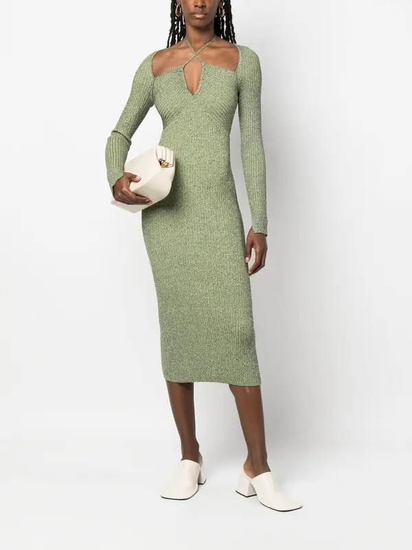 Simkhai Crossover Strap Bodycon Midi Dress