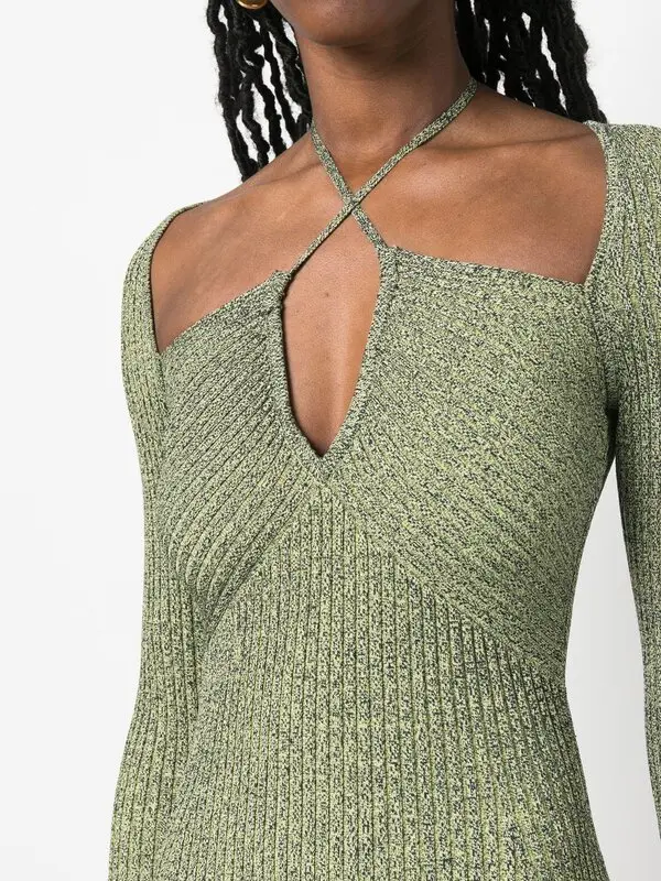 Simkhai Crossover Strap Bodycon Midi Dress