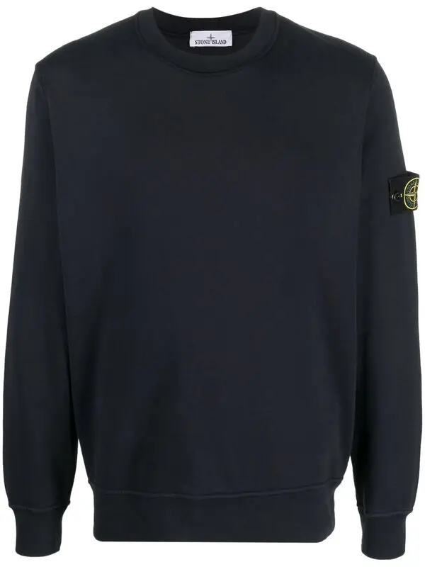 Stone Island Compass-patch Crew-neck Sweatshirt