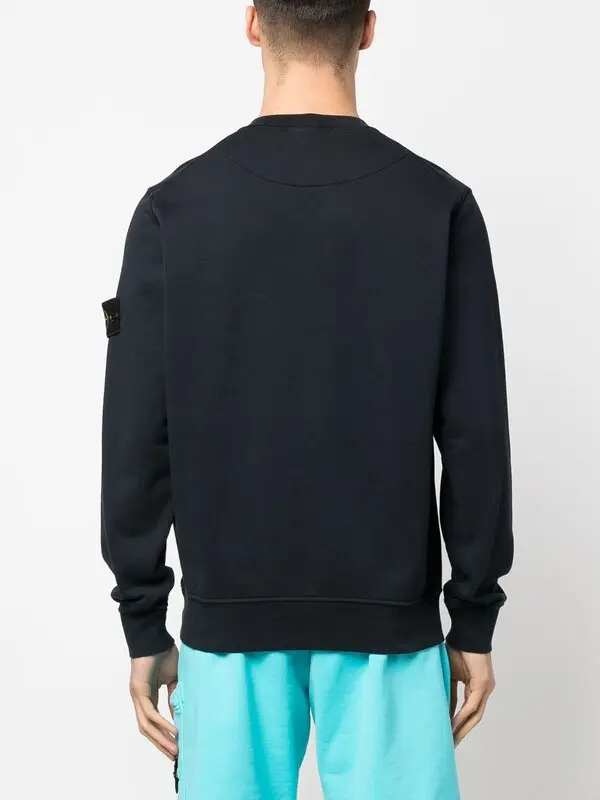 Stone Island Compass-patch Crew-neck Sweatshirt