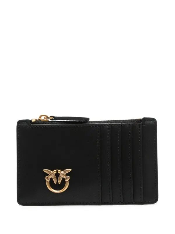 Pinko Logo-detail Leather Purse - Black