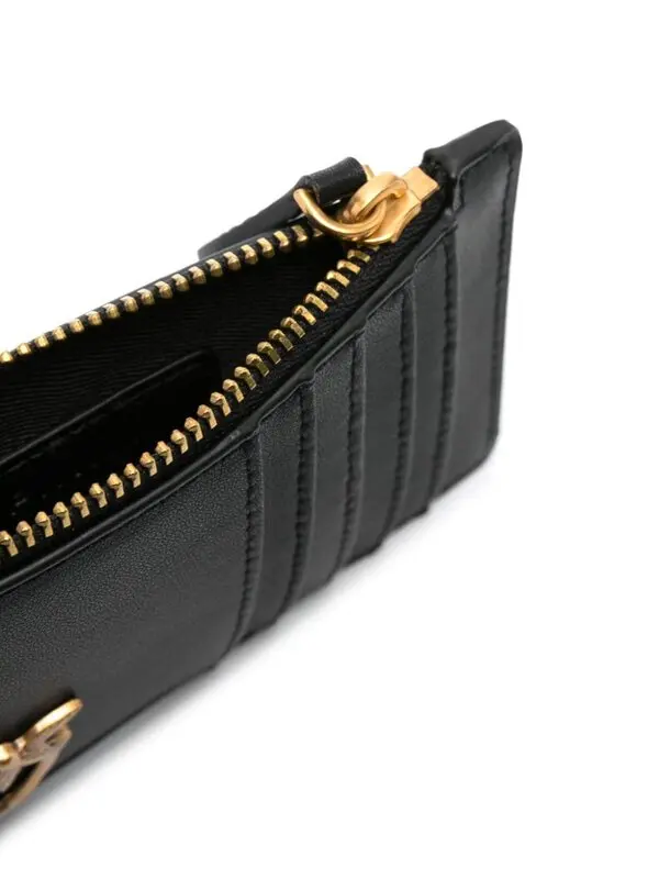 Pinko Love Birds Leather Wallet - Black