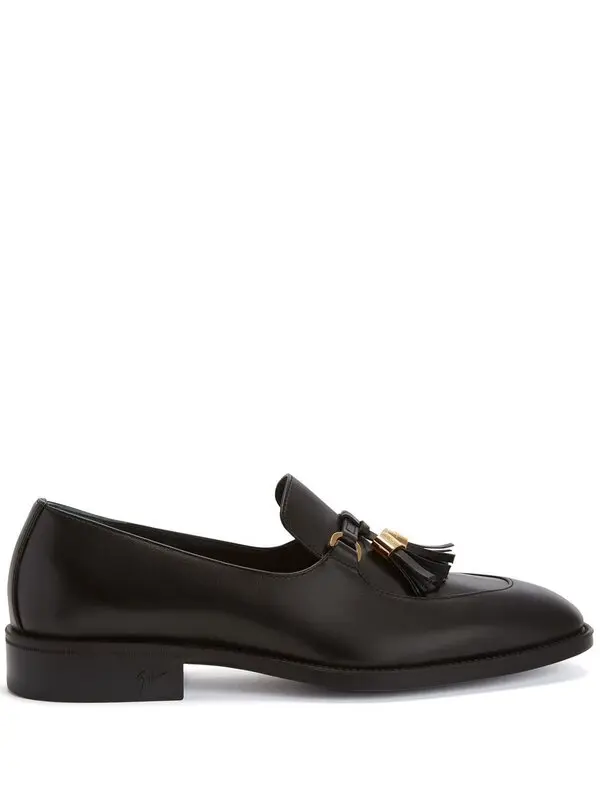 GIUSEPPE ZANOTTI Zenobe Tassel-detail Leather Loafers - Black