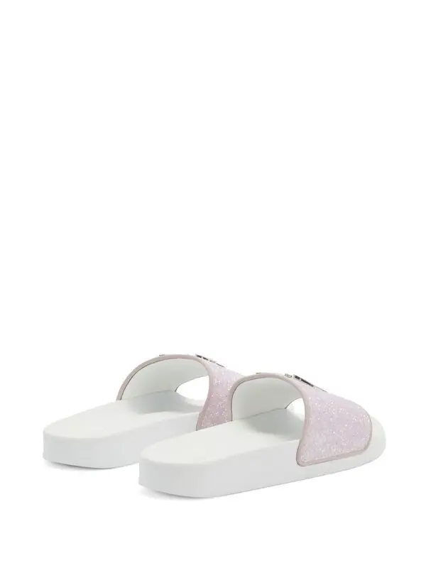 GIUSEPPE ZANOTTI Brett Glitter-detail Slide Sandals