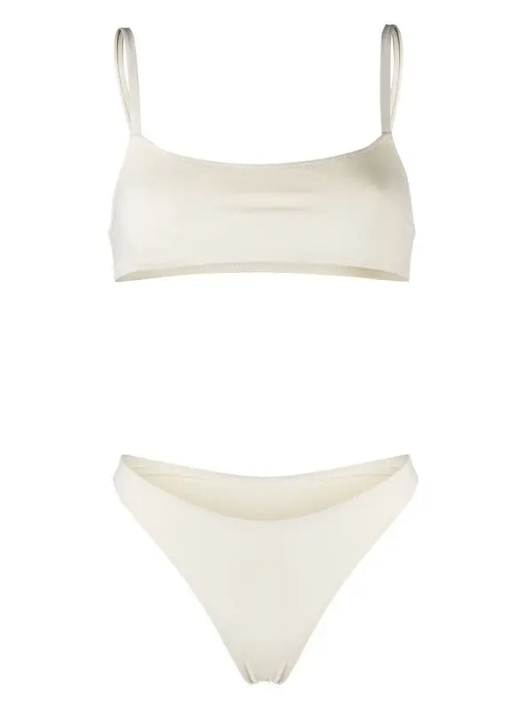 LIDO Square-neck Stretch Bikini Set - White