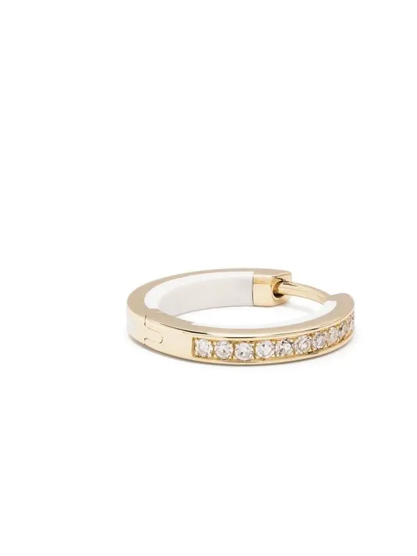 MARIA BLACK 14k Yellow Diamond Hoop Earring