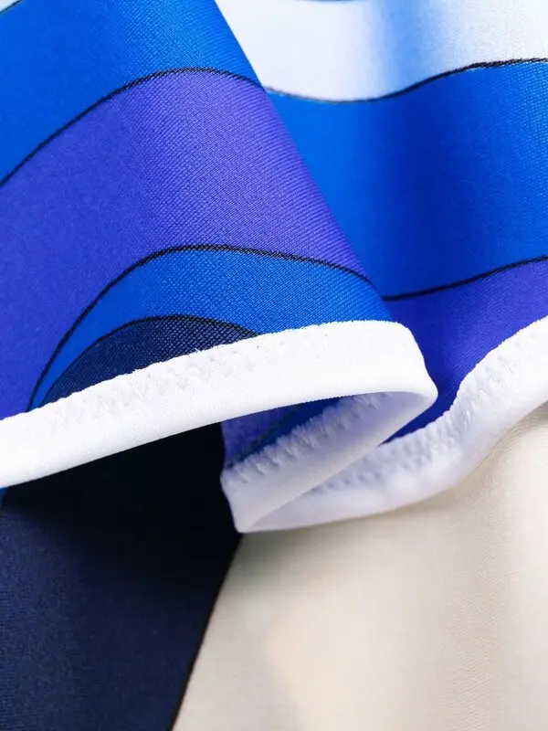 Emilio Pucci Marmo-print Ruffled Bikini Bottoms