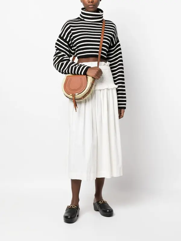 Chloé Marci Raffia Crossbody Bag
