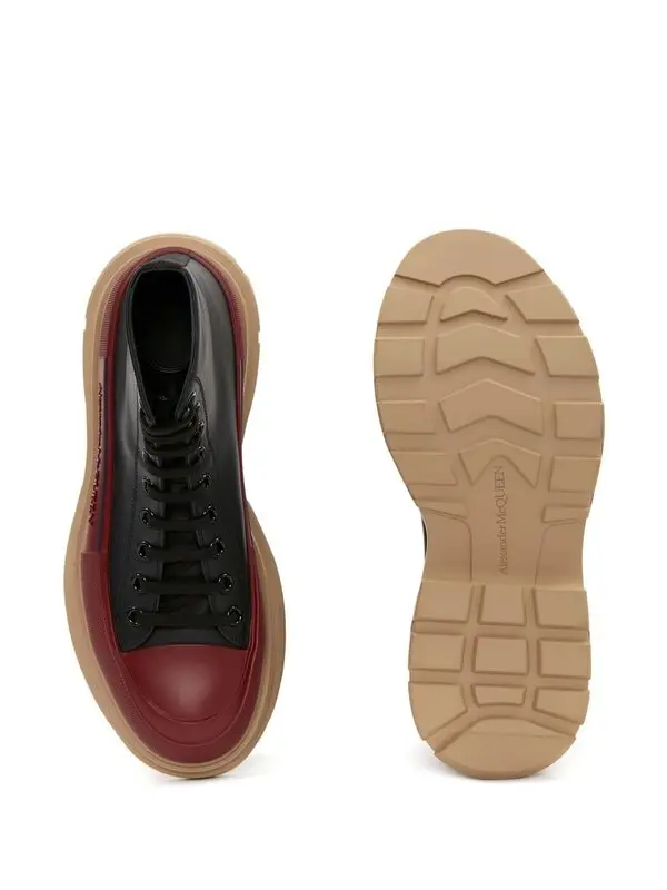 Alexander McQueen Tread Slick Lace-up Boots - Black