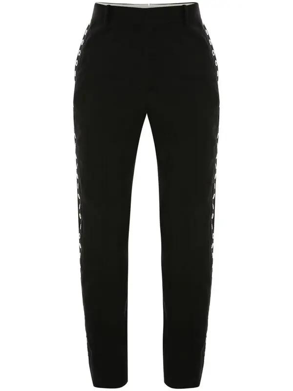 Alexander McQueen Eyelet-detail Slim-cut Trousers