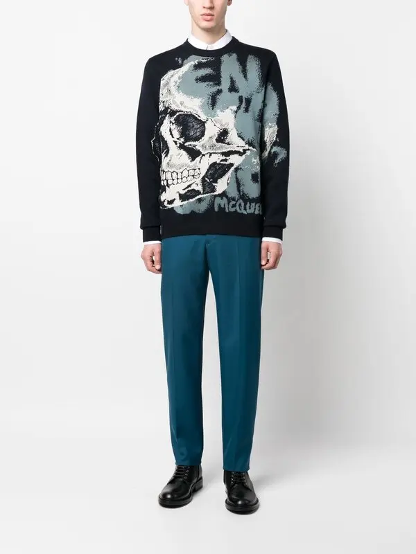Alexander McQueen Skull-motif Jacquard Jumper