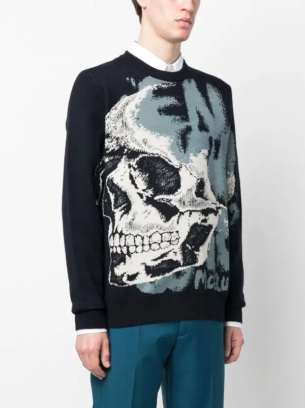 Alexander McQueen Skull-motif Jacquard Jumper