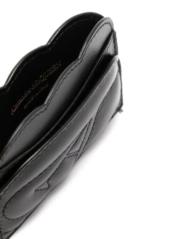 Alexander McQueen Seal Logo Quilted Cardholder