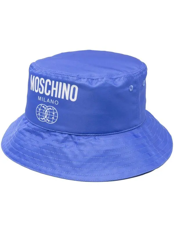 Moschino Logo-print Bucket Hat - Blue