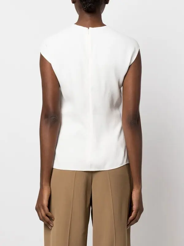 Stella McCartney Ring-hardware Cold-shoulder T-shirt - White
