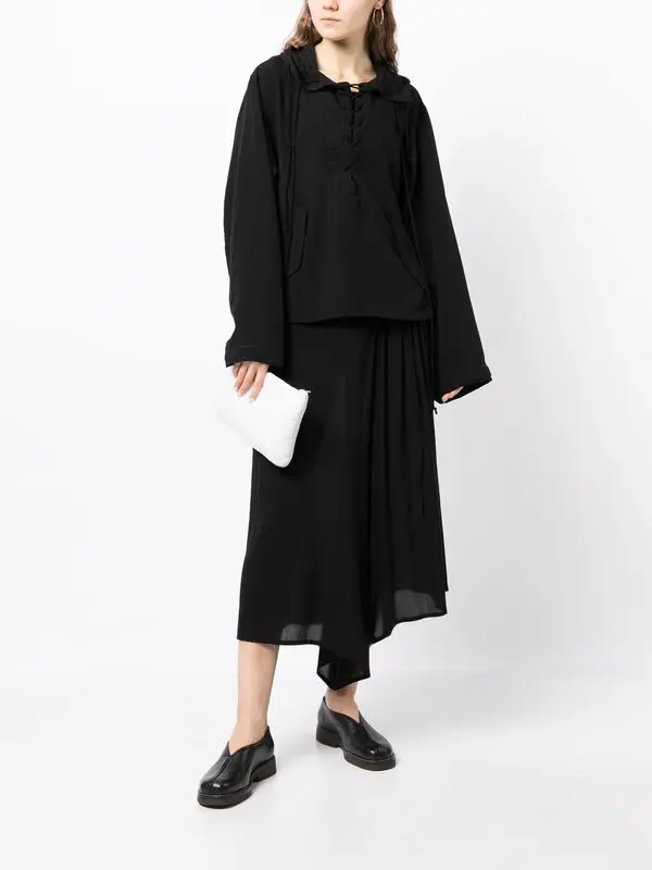 Yohji Yamamoto Lace-up Hoodie