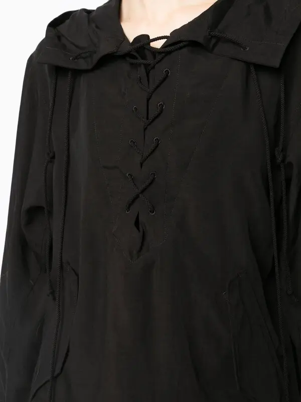 Yohji Yamamoto Lace-up Hoodie