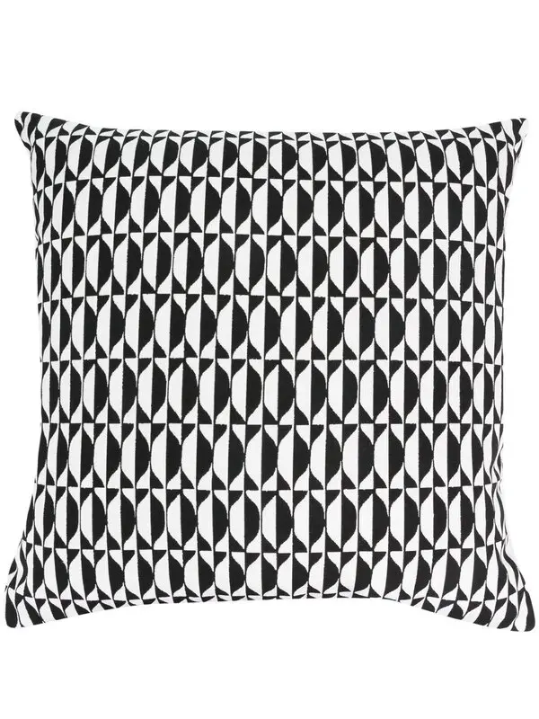 FORNASETTI Geometric Outdoor Cushion - Black