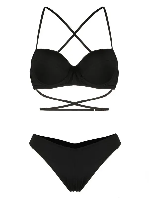 NOIRE SWIMWEAR Balconette Bikini Set - Black
