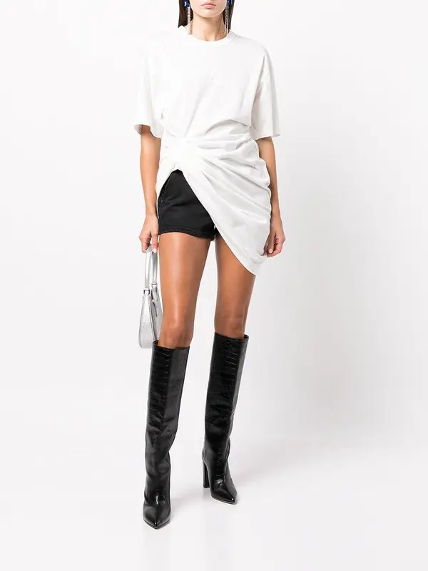 Alexander Wang Draped-waist Asymmetric T-shirt