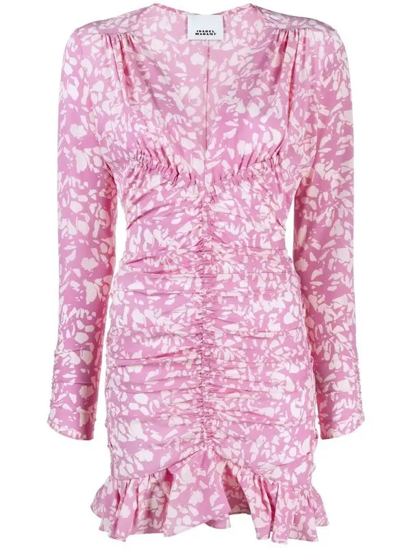 Isabel Marant Étoile Lara Floral-print Mini Dress - Pink