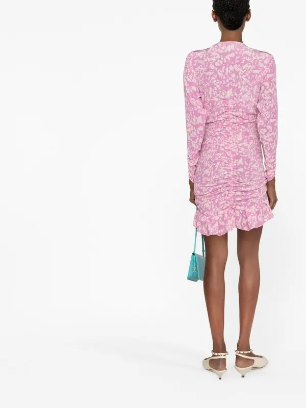 Isabel Marant Étoile Lara Floral-print Mini Dress - Pink