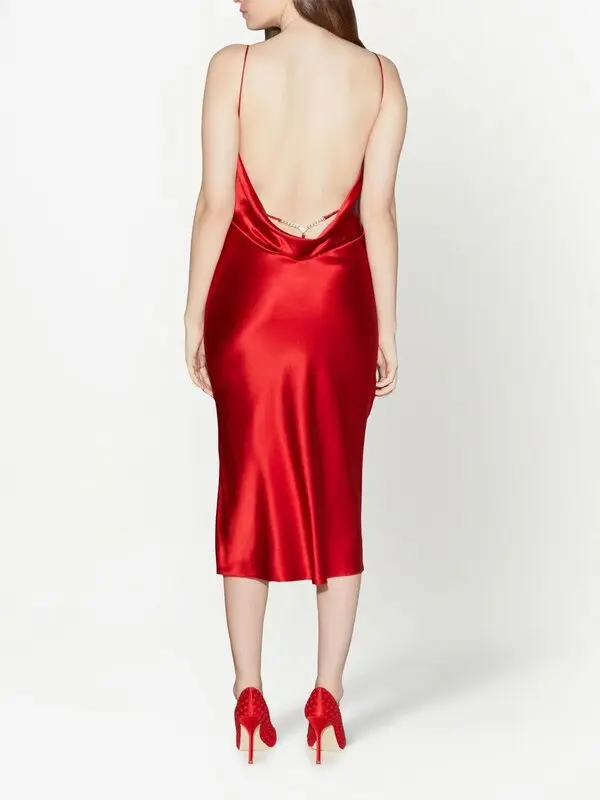 FLEUR DU MAL Crystal Midi Slip Dress