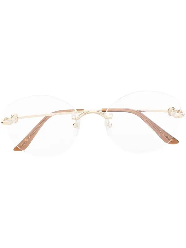 CARTIER Round Rimless Optical Glasses - Gold