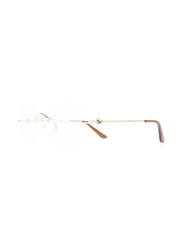 Cartier Round Rimless Optical Glasses - Gold