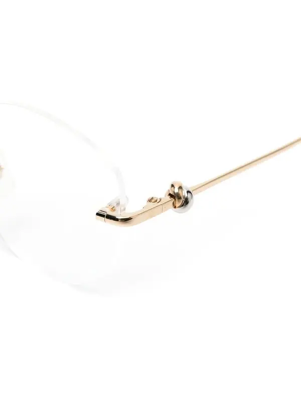Cartier Round Rimless Optical Glasses - Gold
