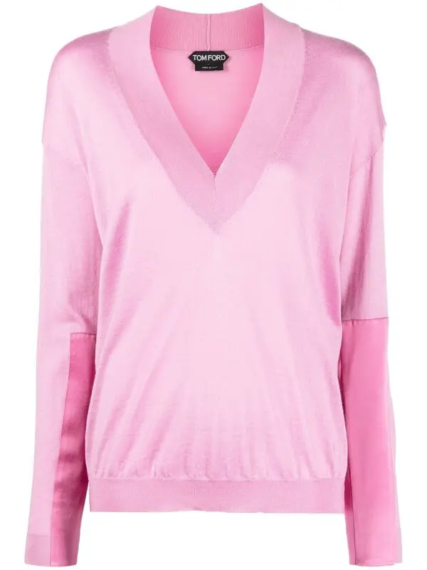TOM FORD V-neck Knit Jumper - Pink