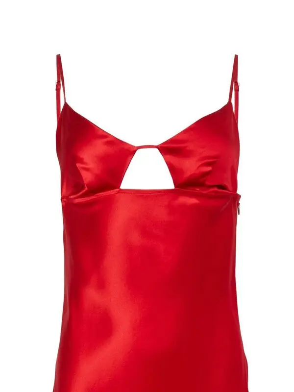 FLEUR DU MAL Keyhole Slip Midi Dress