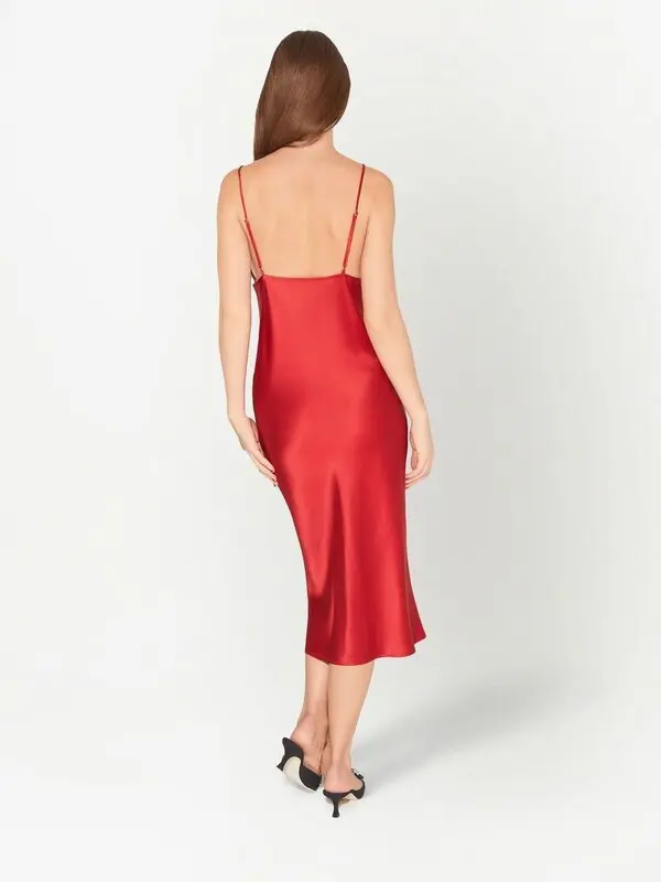 FLEUR DU MAL Keyhole Slip Midi Dress