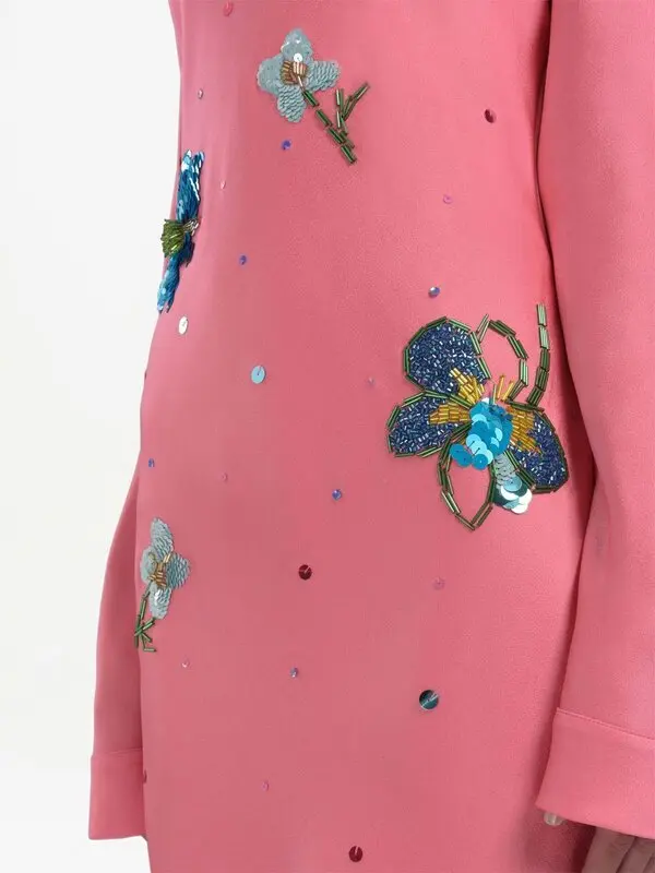 Marni Floral Sequin-embellished Mini Dress