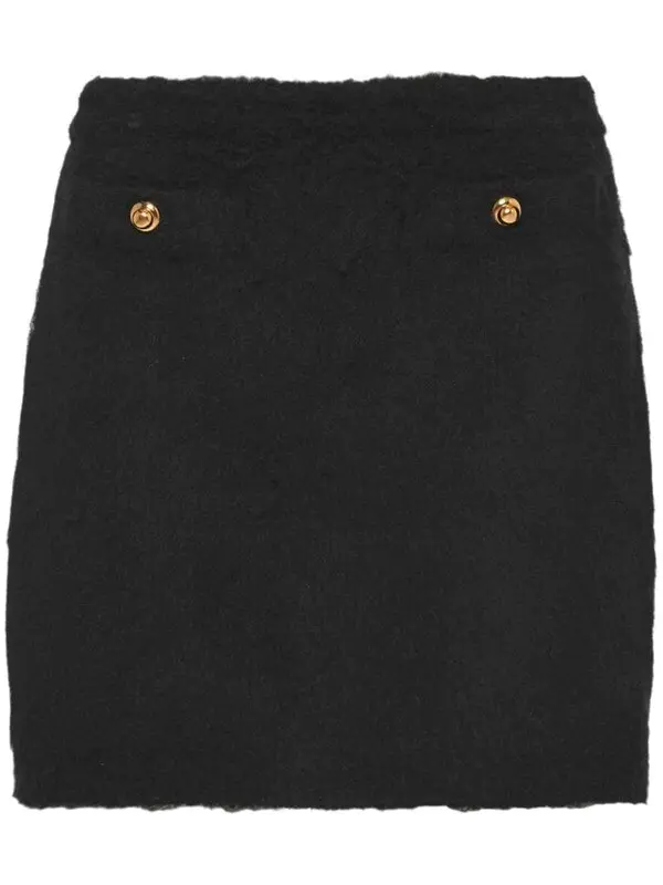 Miu Miu High-waisted Bouclé Miniskirt