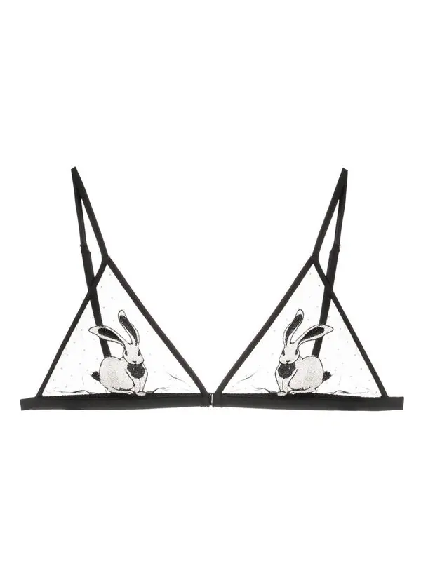FLEUR DU MAL Bunny Triangle Bra - Black