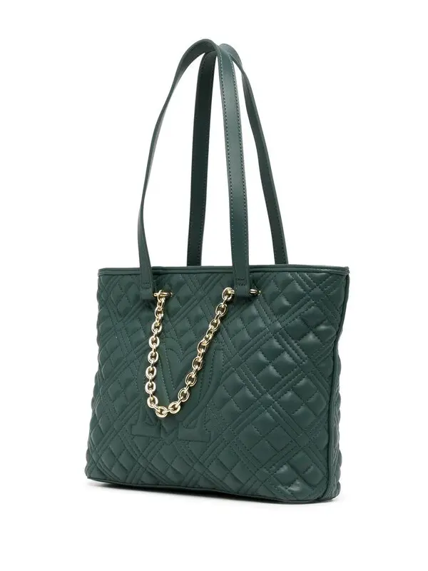 Moschino Quilted Leather Tote Bag