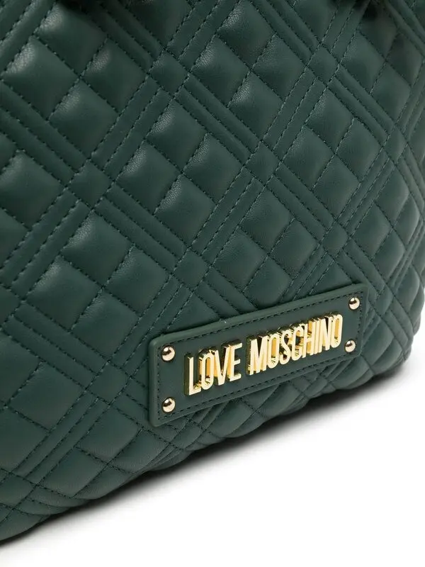 Moschino Quilted Leather Tote Bag