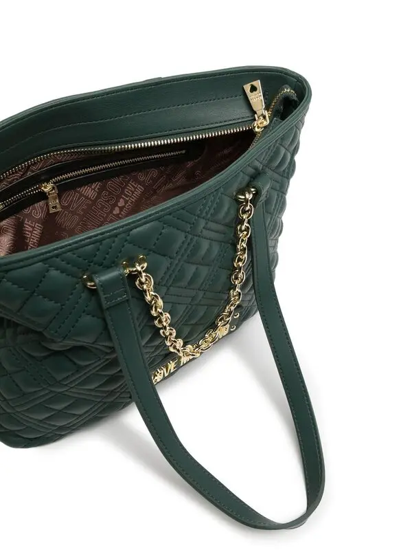 Moschino Quilted Leather Tote Bag
