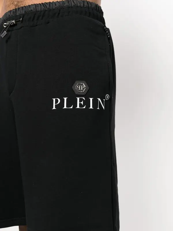 Philipp Plein Logo-plaque Track Shorts - Black
