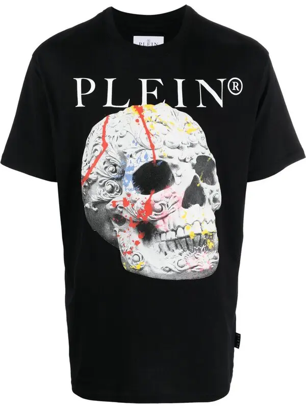 Philipp Plein Skull-print Cotton T-shirt - Black