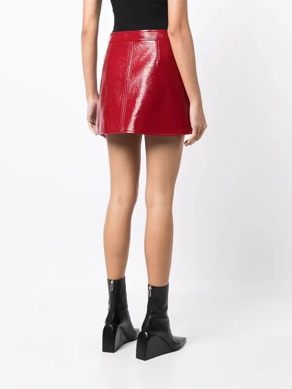 COURREGES High-shine Finish Mini Skirt - Red
