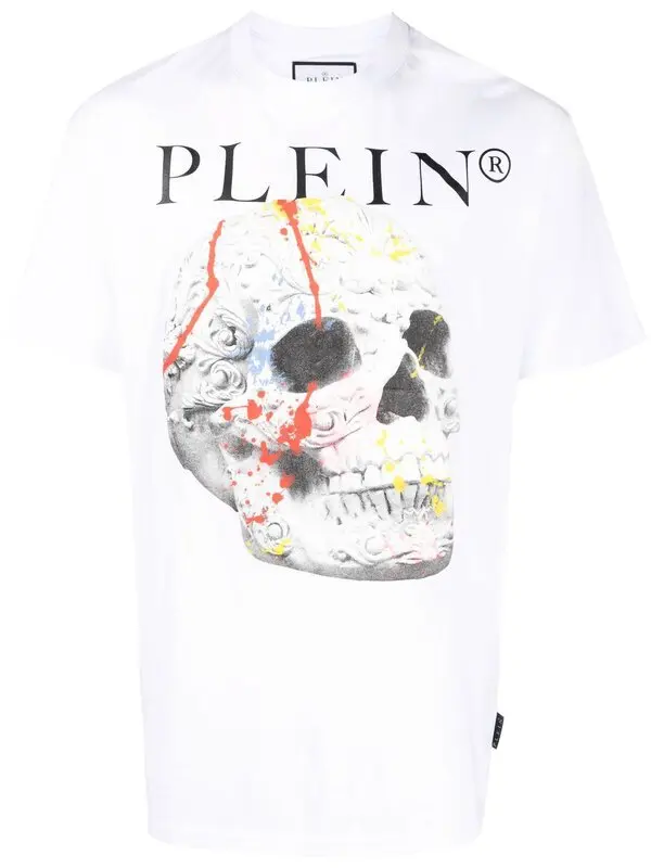 Philipp Plein Skull-print Cotton T-shirt - White