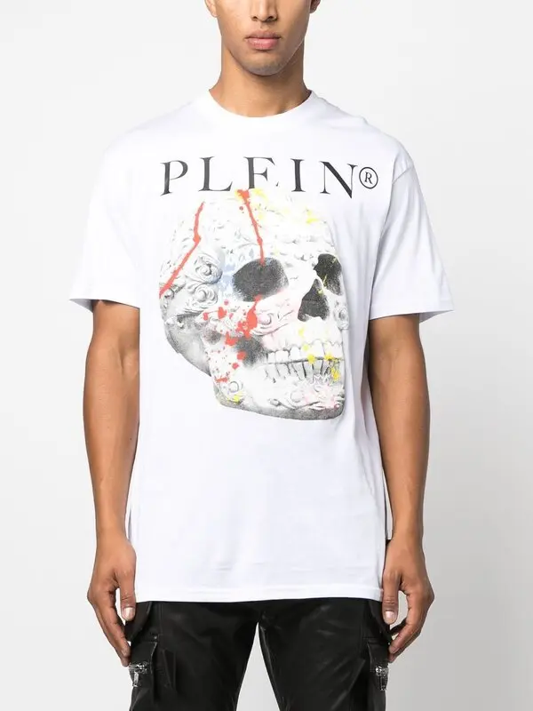 Philipp Plein Skull-print Cotton T-shirt - White