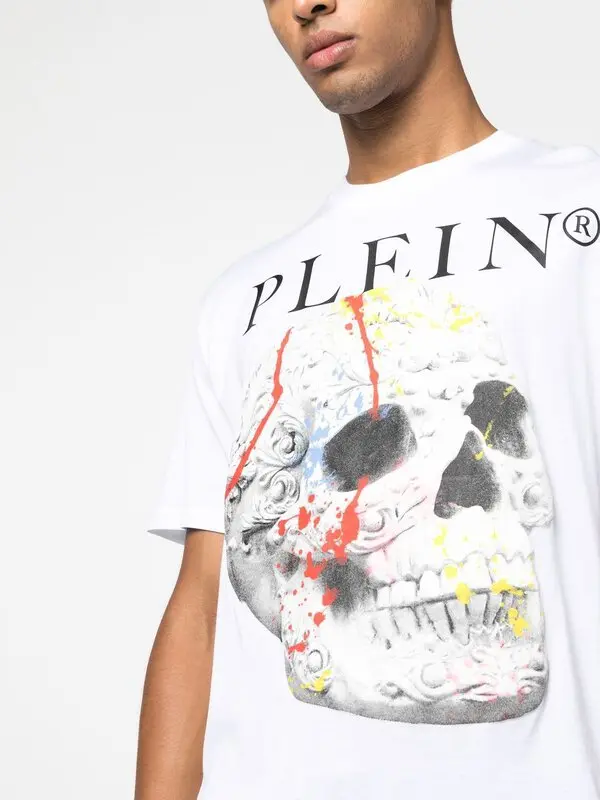 Philipp Plein Skull-print Cotton T-shirt - White