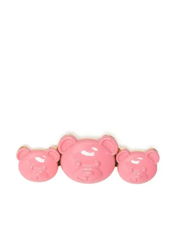 Moschino Enamelled Triple-bear Brooch