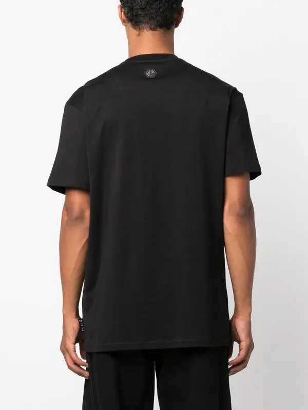 Philipp Plein Snake-print Round-neck T-shirt - Black