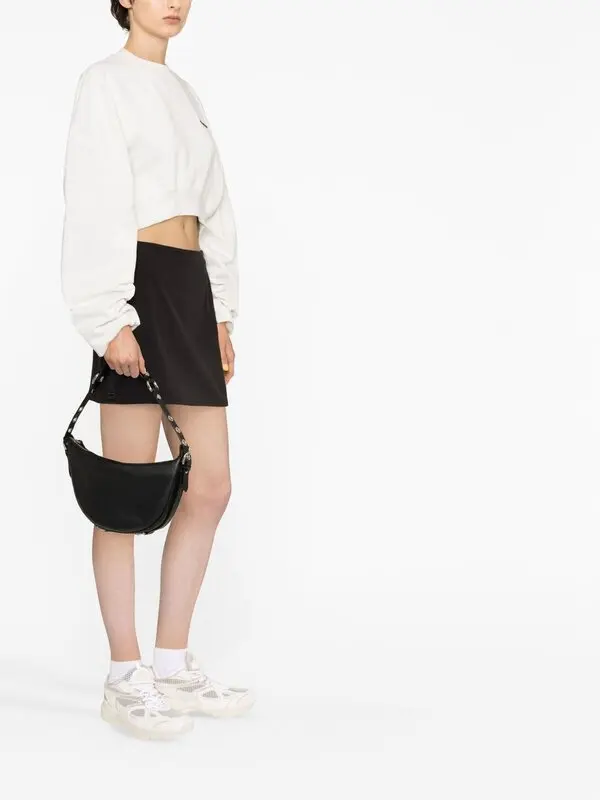 Off-White Logo-embroidered Cropped Sweatshirt