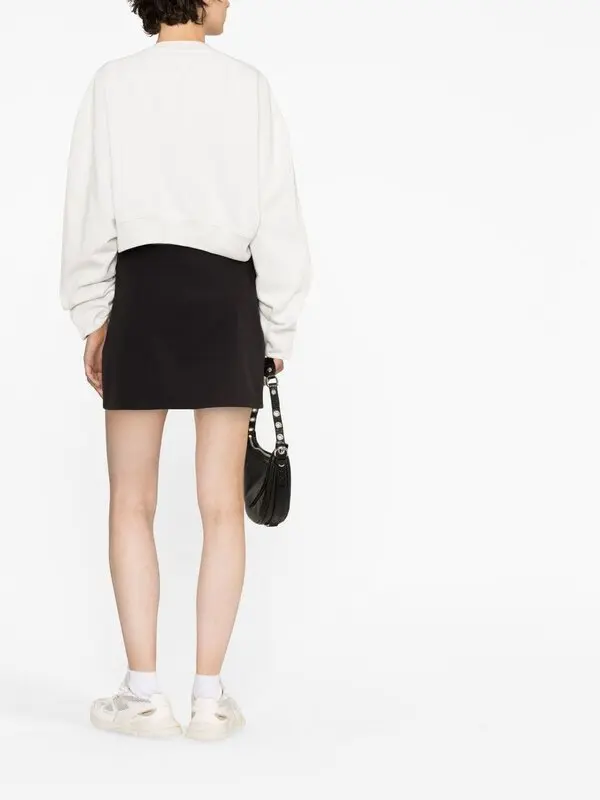 Off-White Logo-embroidered Cropped Sweatshirt